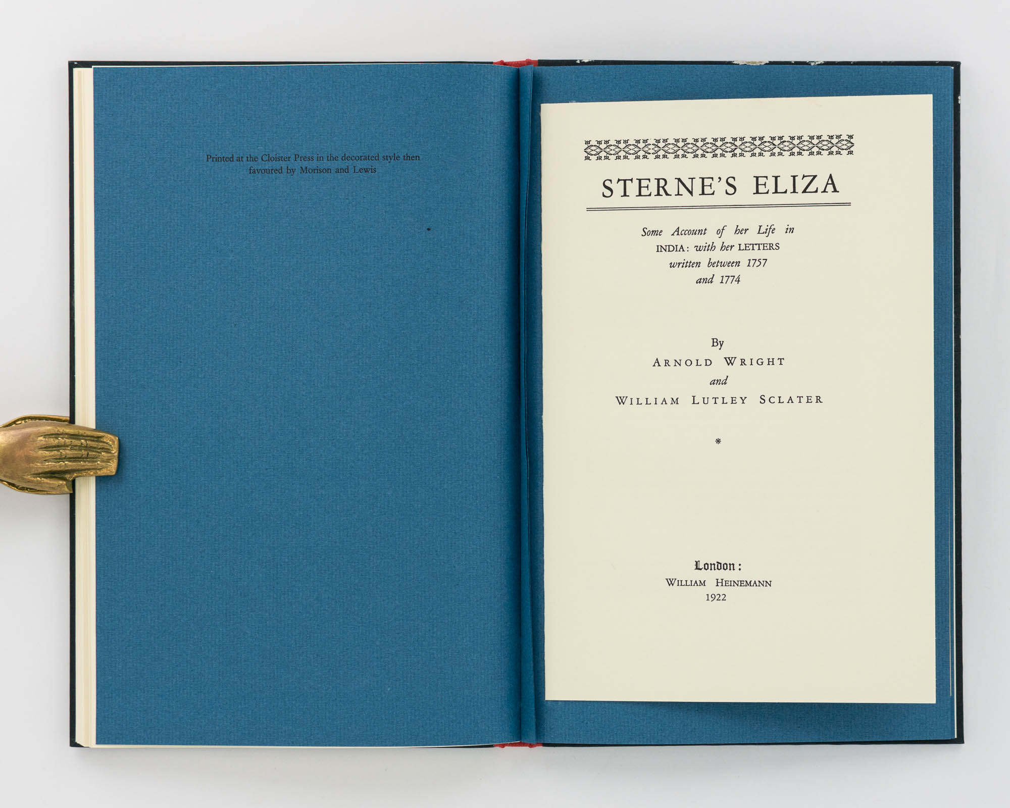 Two Men. Walter Lewis and Stanley Morison at Cambridge by CRUTCHLEY ...