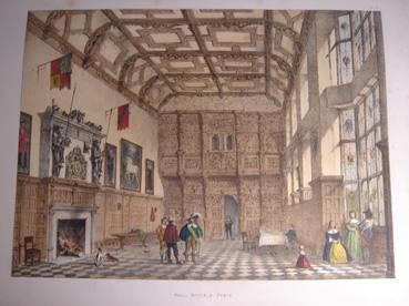 A Fine Original Hand Coloured Lithograph Illustration of The Hall ...