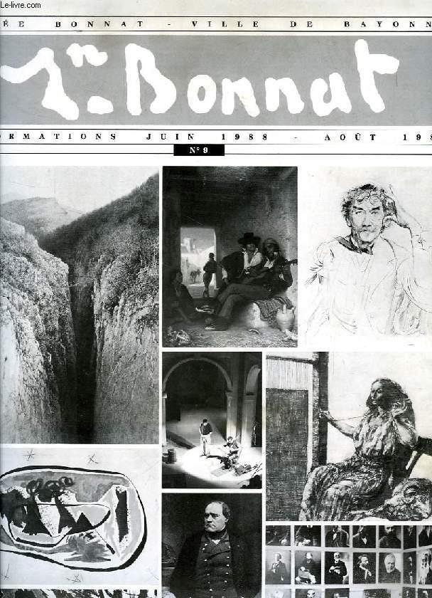 MUSEE BONNAT, VILLE DE BAYONNE, INFORMATIONS, N° 9, JUIN 1988 - AOUT ...