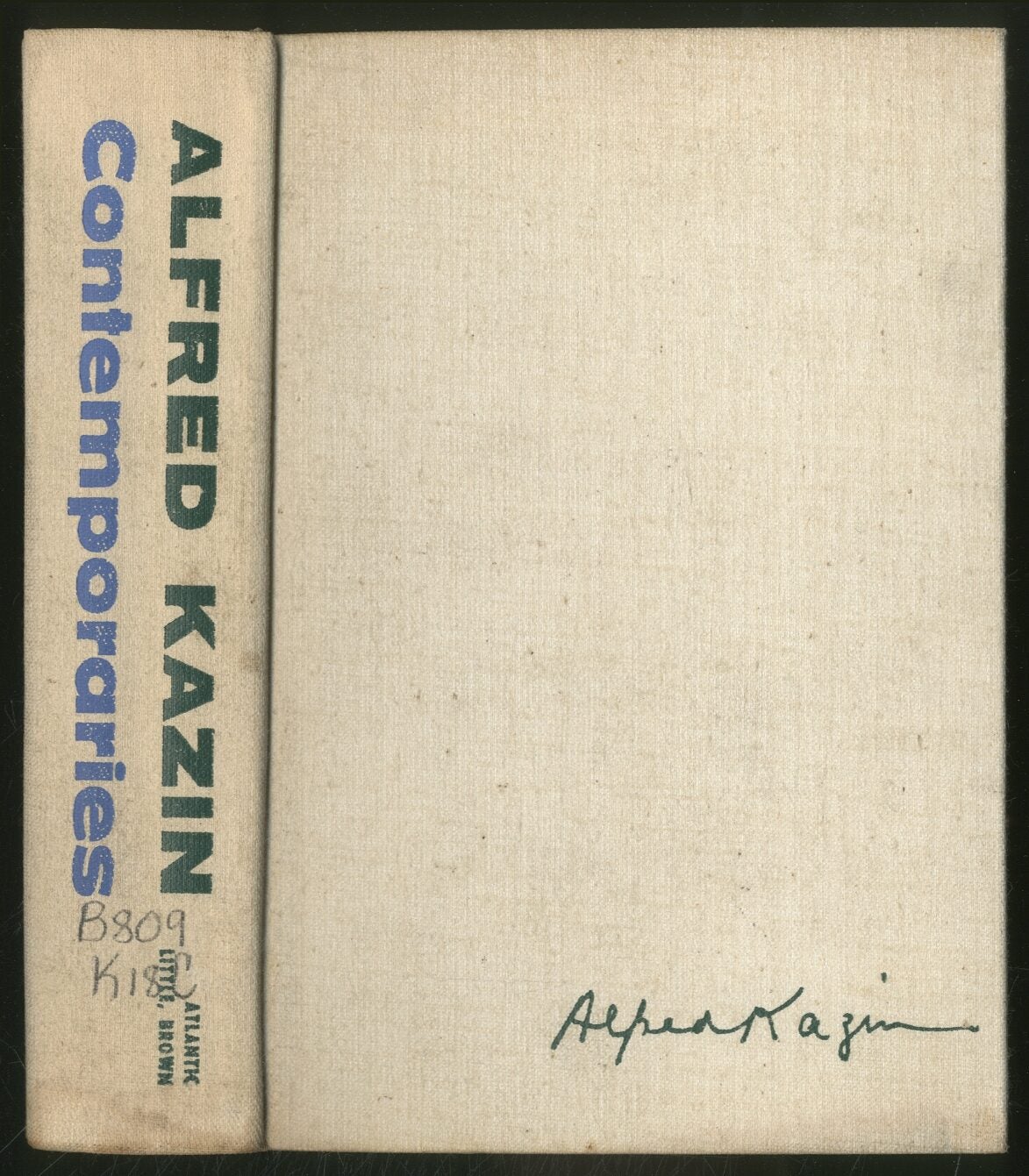 Contemporaries by KAZIN, Alfred: Very Good Hardcover (1962) | Between ...