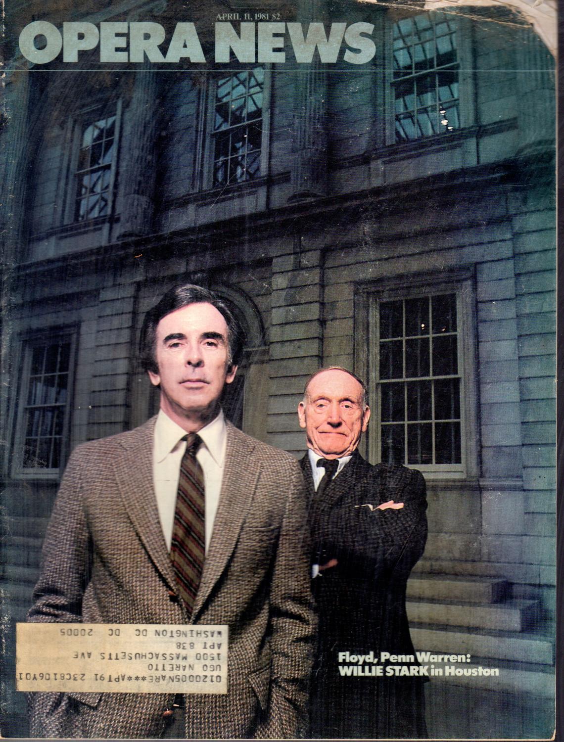 Opera News: Volume 45, No. 18; April 11, 1981 par Jacobson, Robert ...