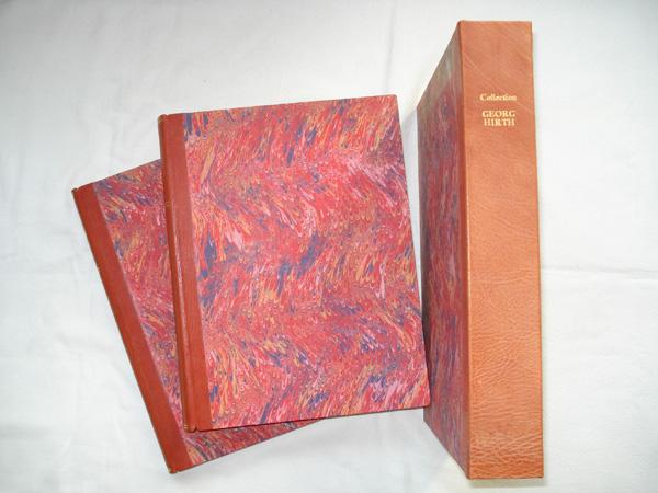 COLLECTION GEORG HIRTH. 2 Abteilungen in 2 Bänden und Tafel-Kassette ...