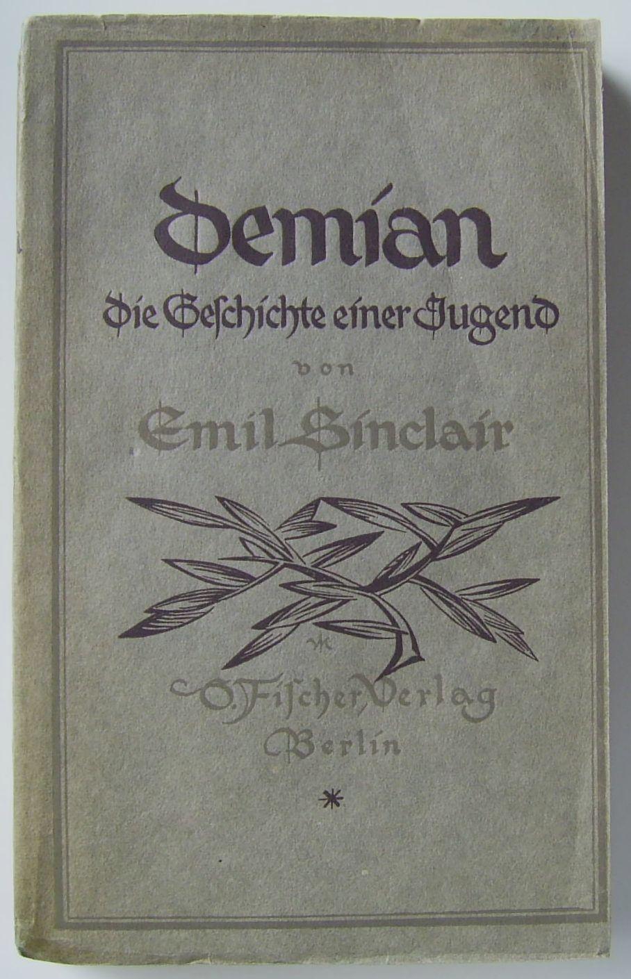 Demian by Emil Sinclair (Hermann Hesse): Sehr gut Softcover (1919) 1 ...