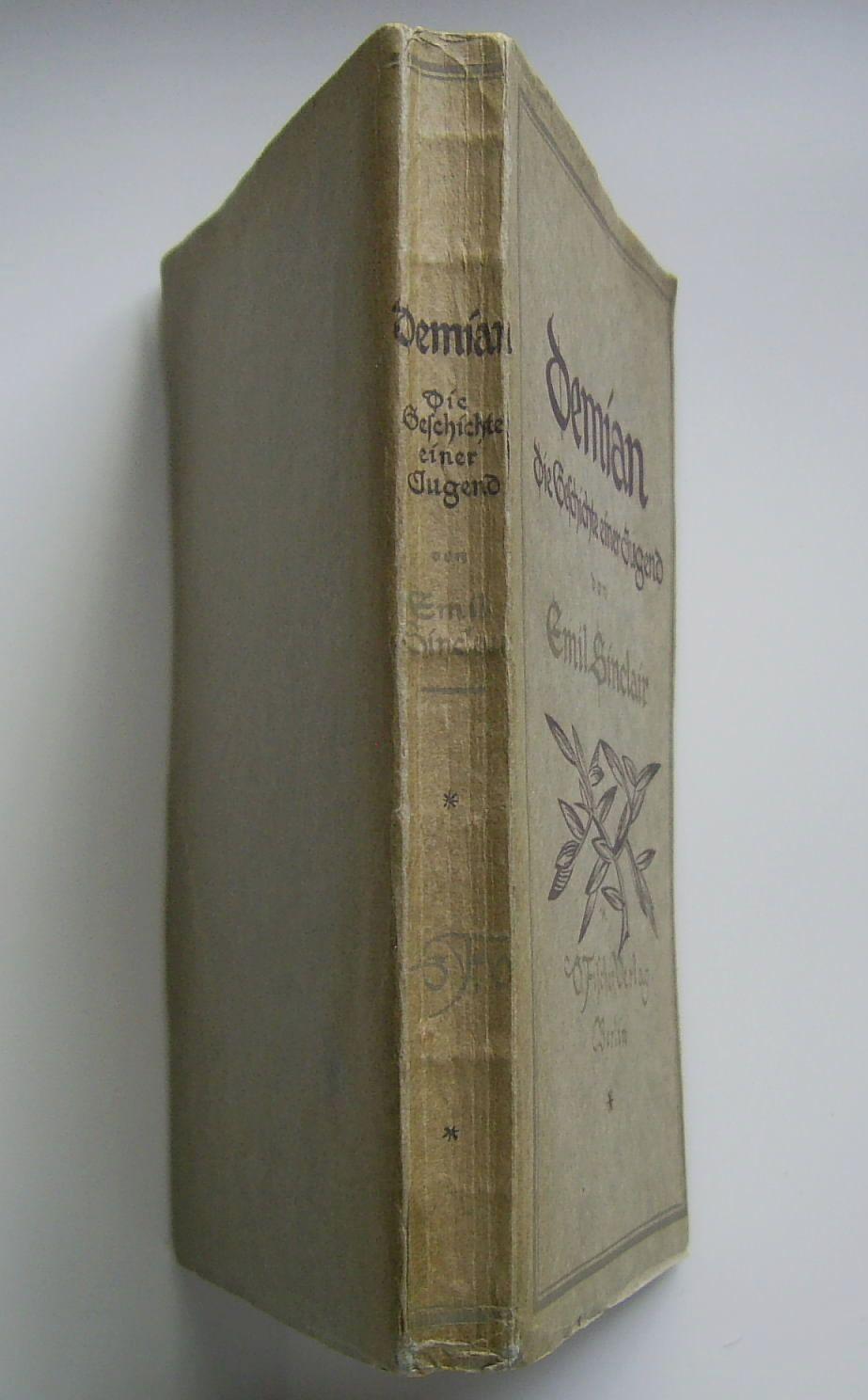 Demian von Emil Sinclair (Hermann Hesse): Sehr gut Softcover (1919) 1 ...