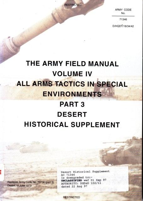 THE ARMY FIELD MANUAL VOLUME IV ALL ARMS TACTICS IN SPECIAL ...