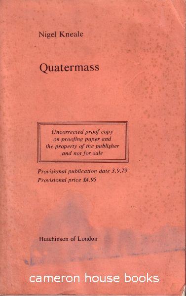 Quatermass by Kneale, Nigel: Very Good Soft cover (1979) First Edition ...