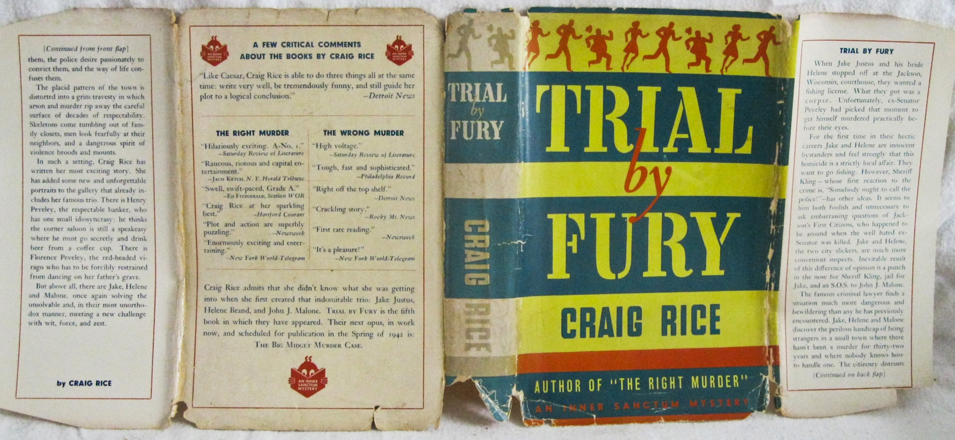 Trial by Fury by Rice, Craig: Very Good Hardcover (1941) 1st Edition ...