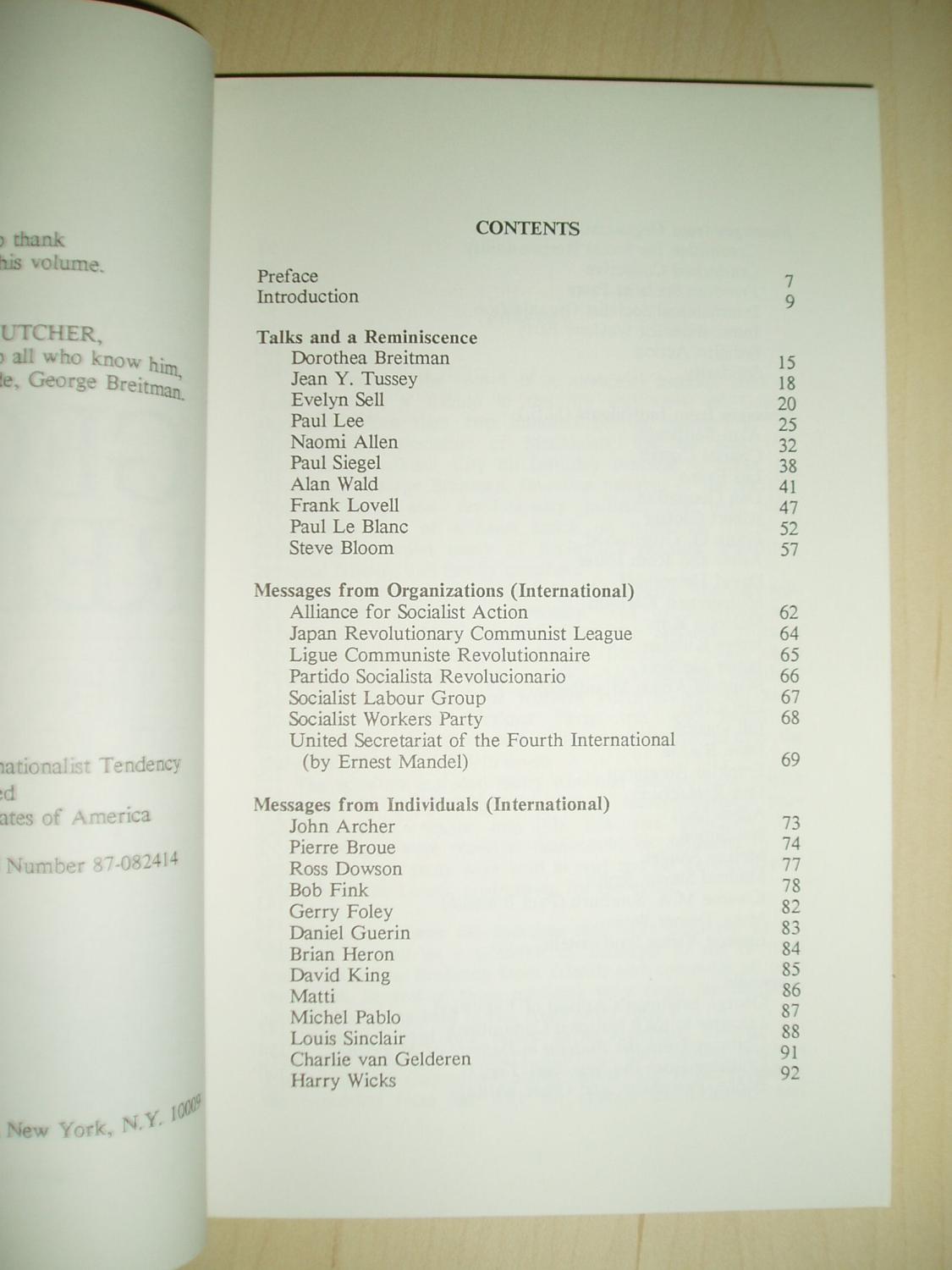 A Tribute to George Breitman: Writer, Organizer, Revolutionary by Allen ...