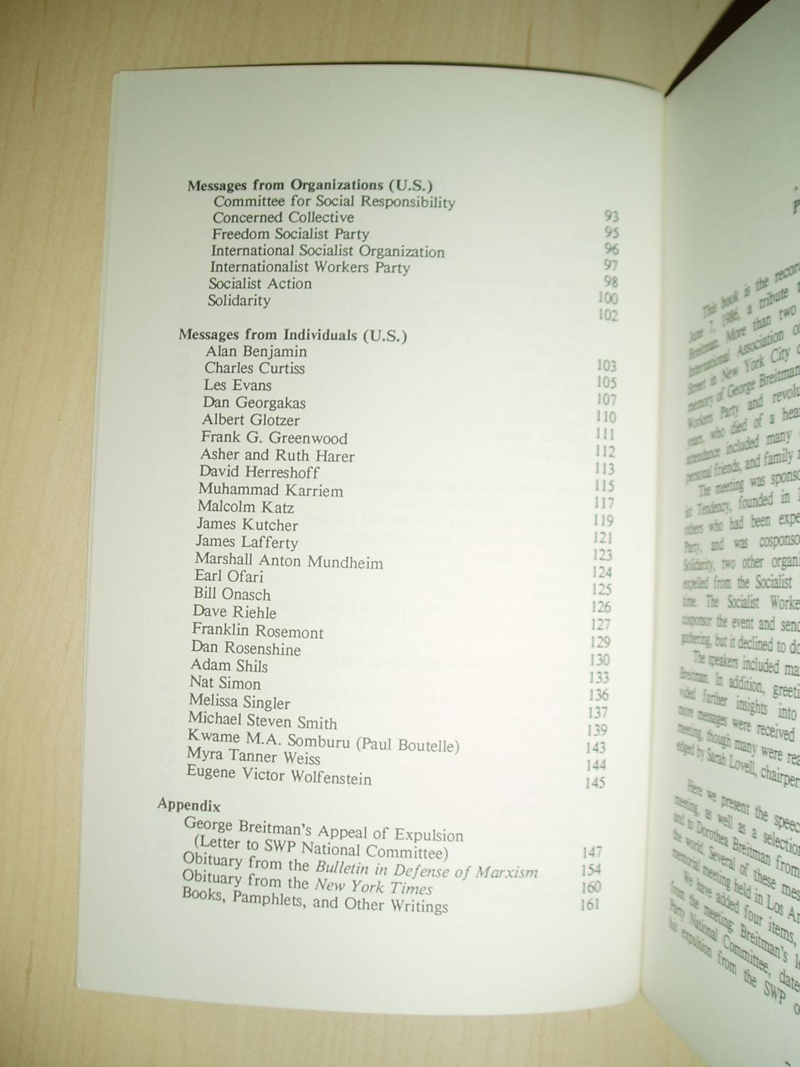 A Tribute to George Breitman: Writer, Organizer, Revolutionary by Allen ...
