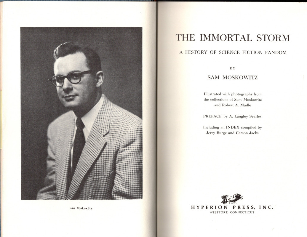 *Signed* Immortal Storm: A History of Science Fiction Fandom (Classics ...