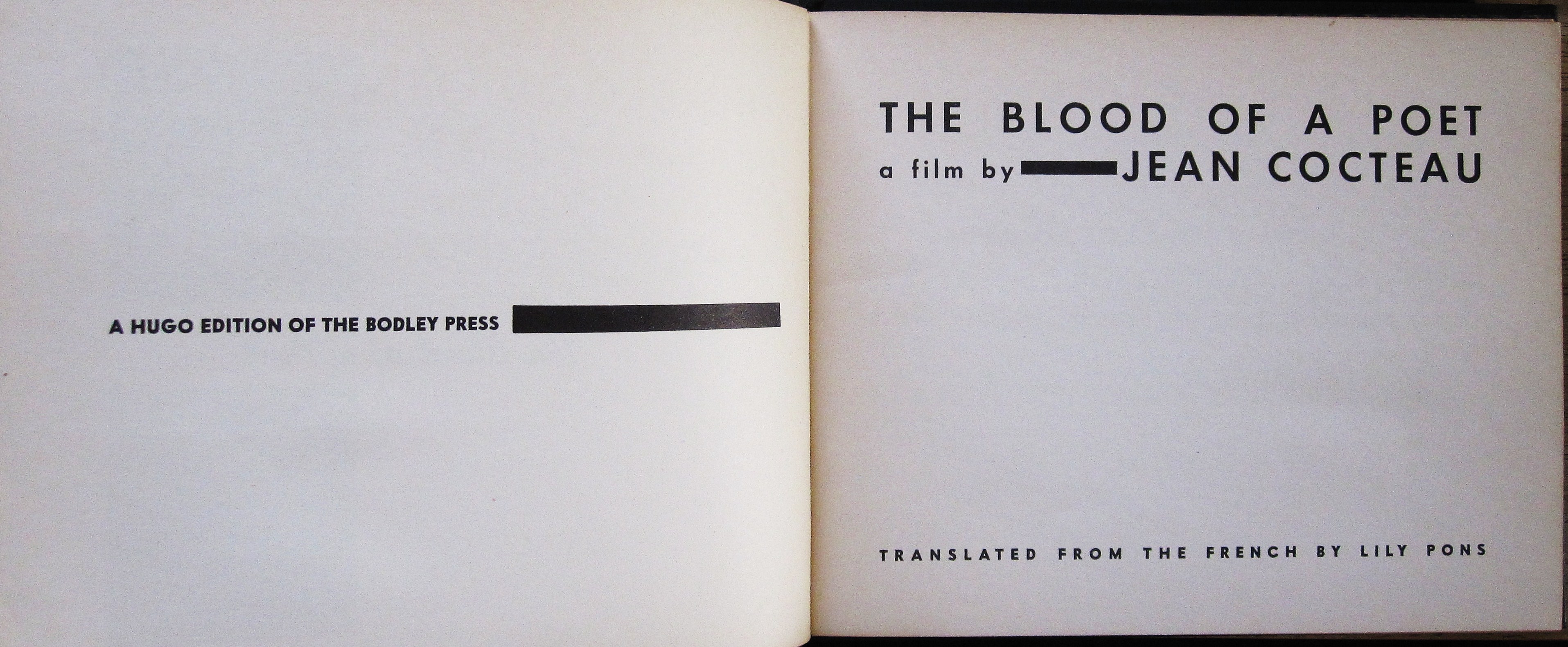 The Blood of a Poet - A Film by Jean Cocteau by Jean Cocteau, Lily Pons ...