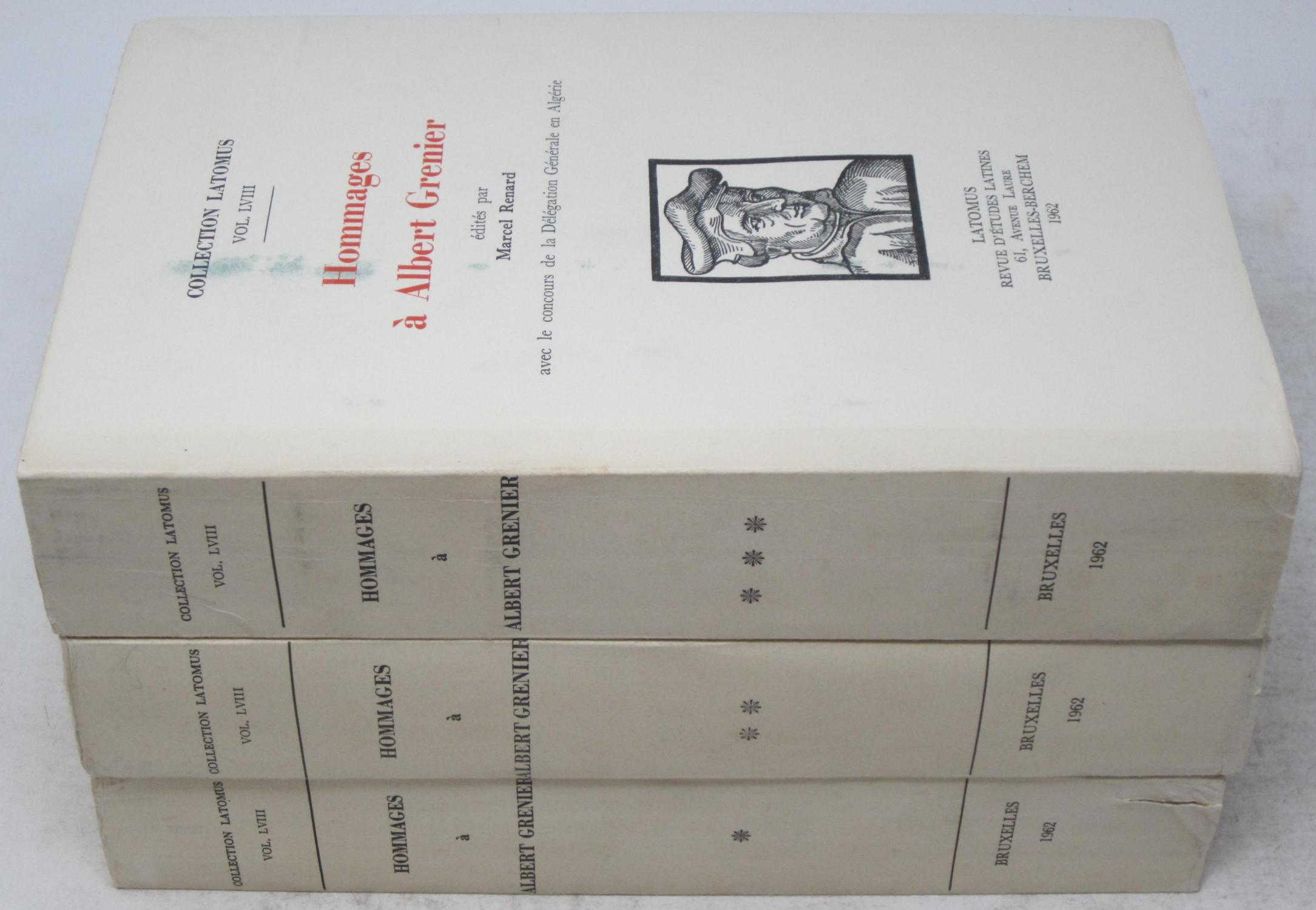 Hommages a Albert Grenier (Collection Latomus, Vol. LVIII) (3 part set ...