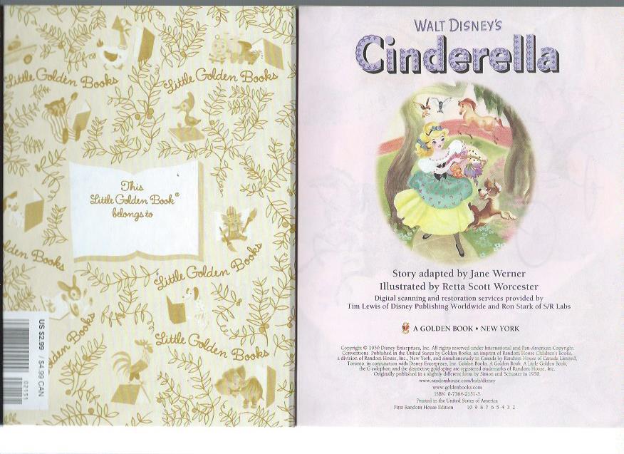 Cinderella by Werner, Jane adapted by / illust.by Retta Scott Worcester ...
