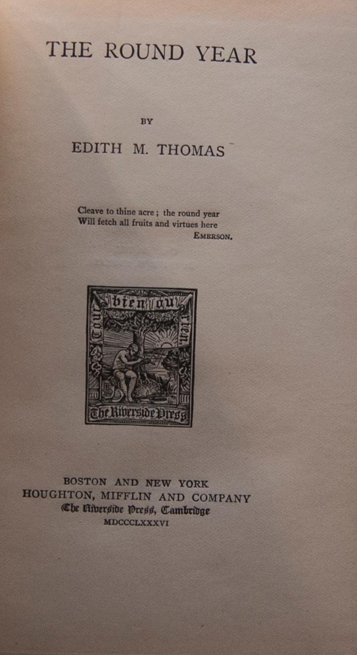 The Round Year by Thomas, Edith M.: Near Fine Hardcover (1886 ...