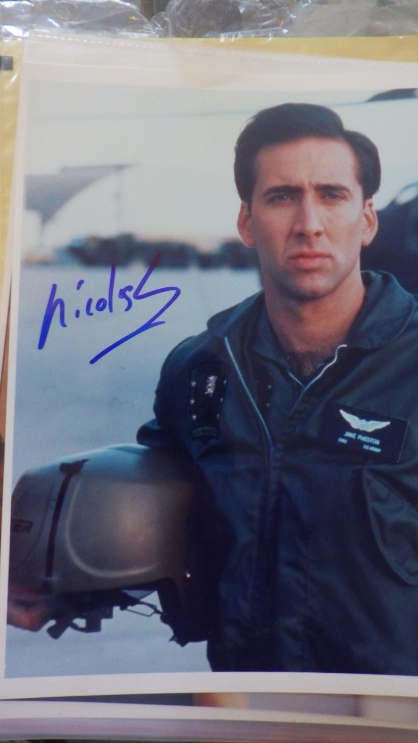 SIGNED Color Photograph Handsome Nicolas Cage Hollywood Actor in US ...