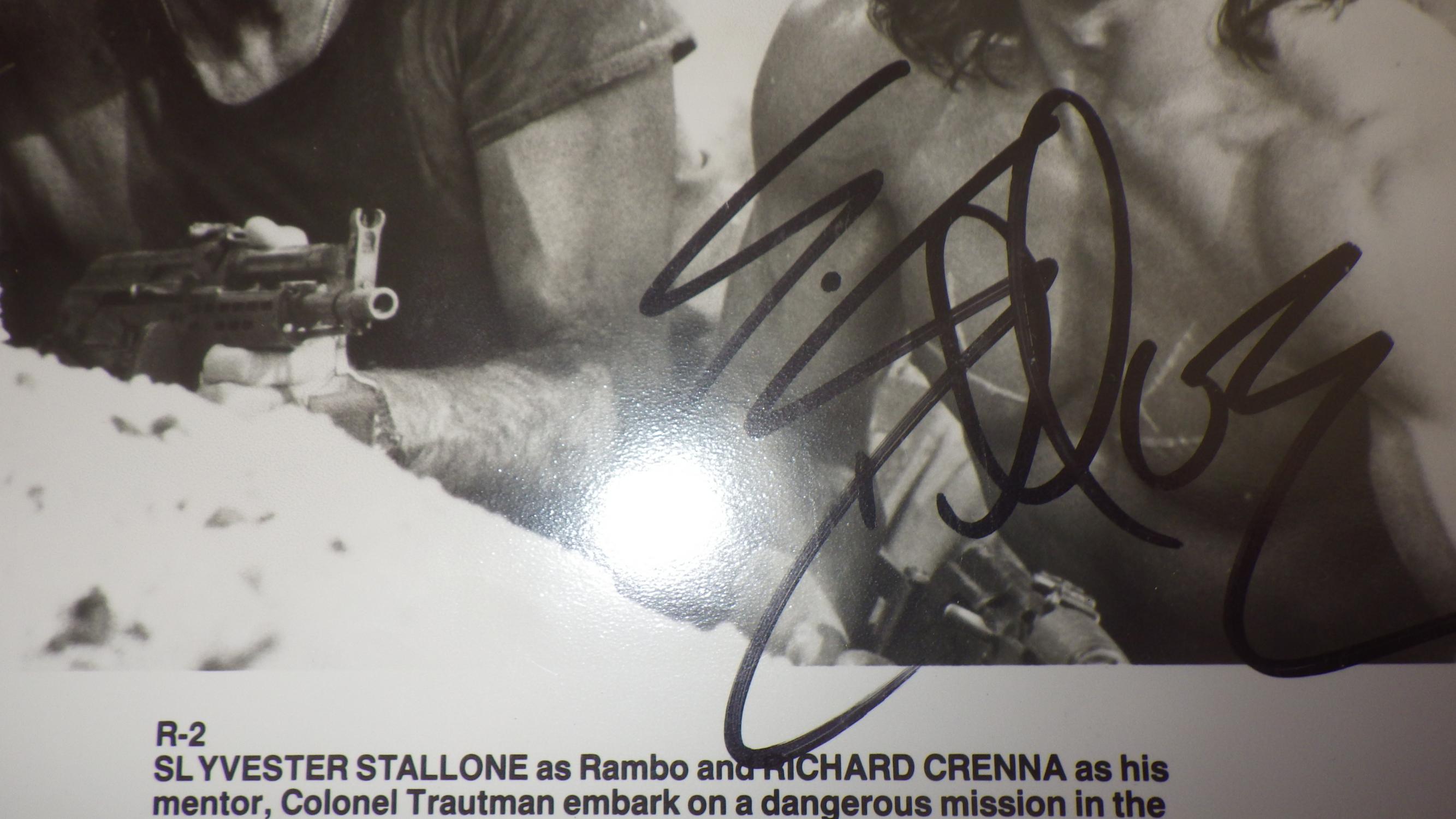 SIGNED B/W Photograph by Sylvester Stallone Actor Bare Chested with ...