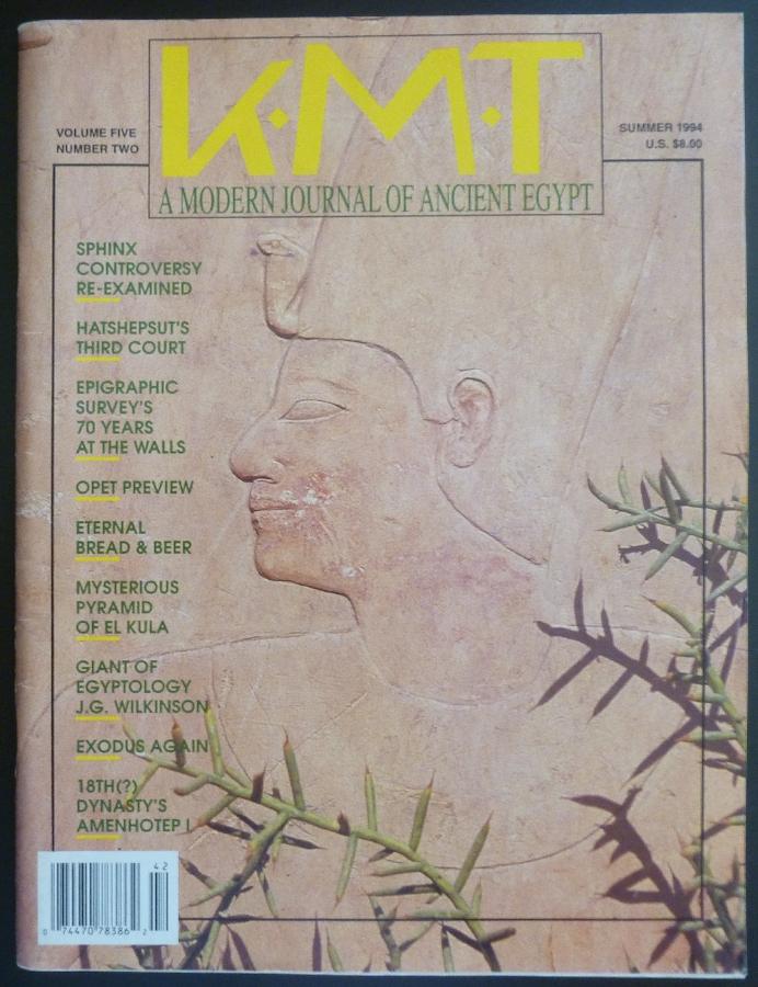 KMT Magazine: A Modern Journal of Ancient Egypt Volume 5 Number 2 ...