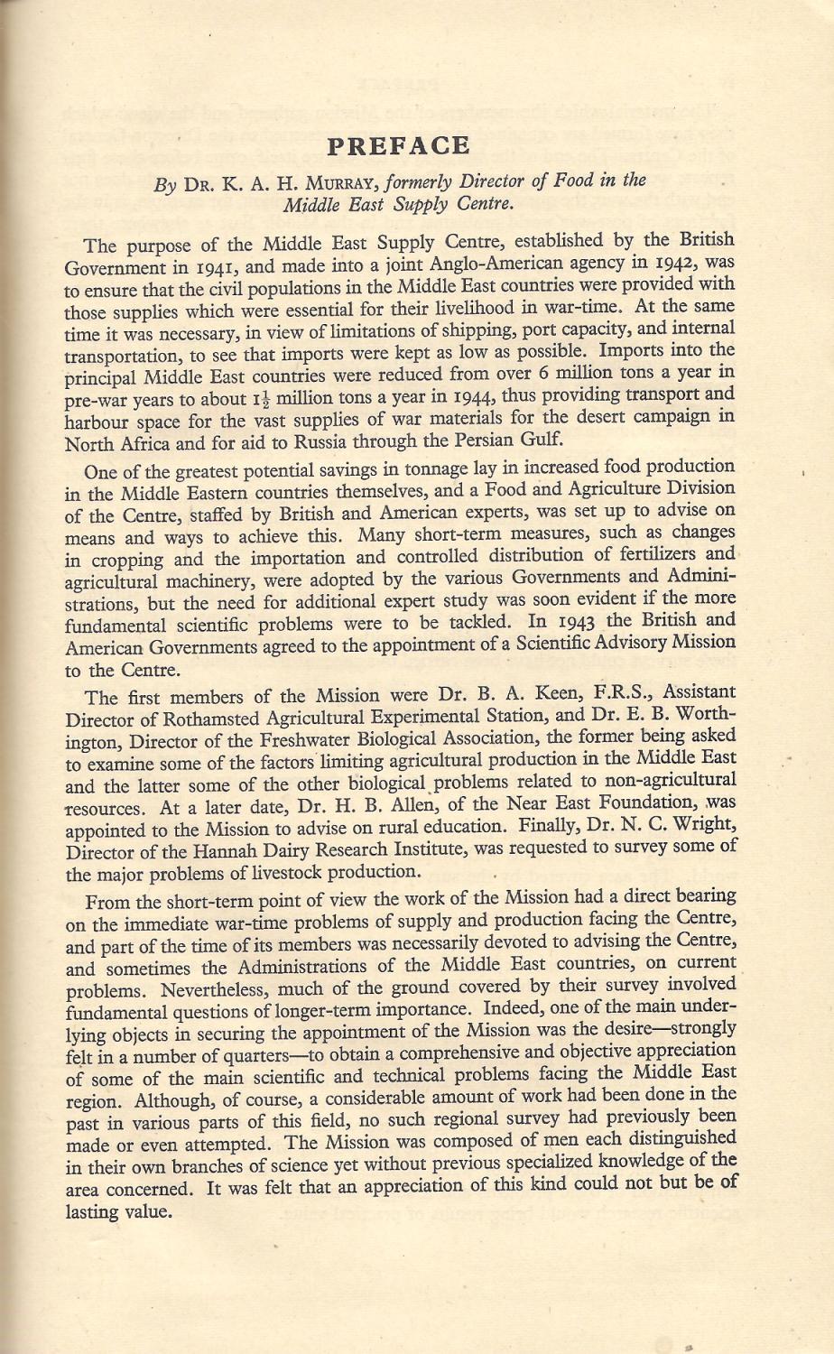 Middle East Science : A Survey of Subjects Other Than Agriculture by ...