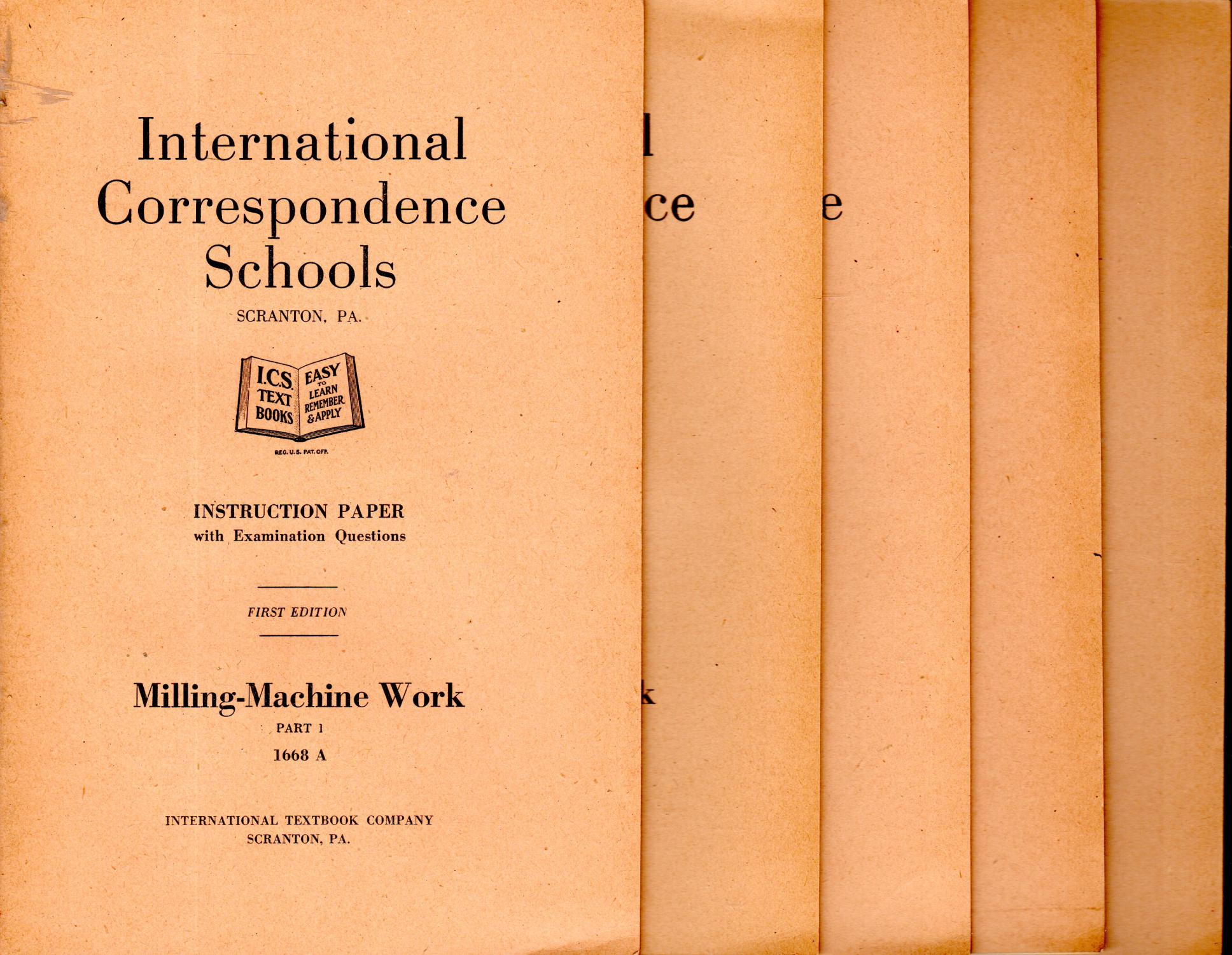 Milling-Machine Work (Parts 1 - 5): Instruction Paper with Examination ...