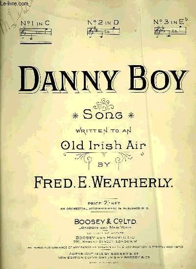 DANNY BOY by WEATHERLY FRED. E.: (1918) Sheet Music | Le-Livre