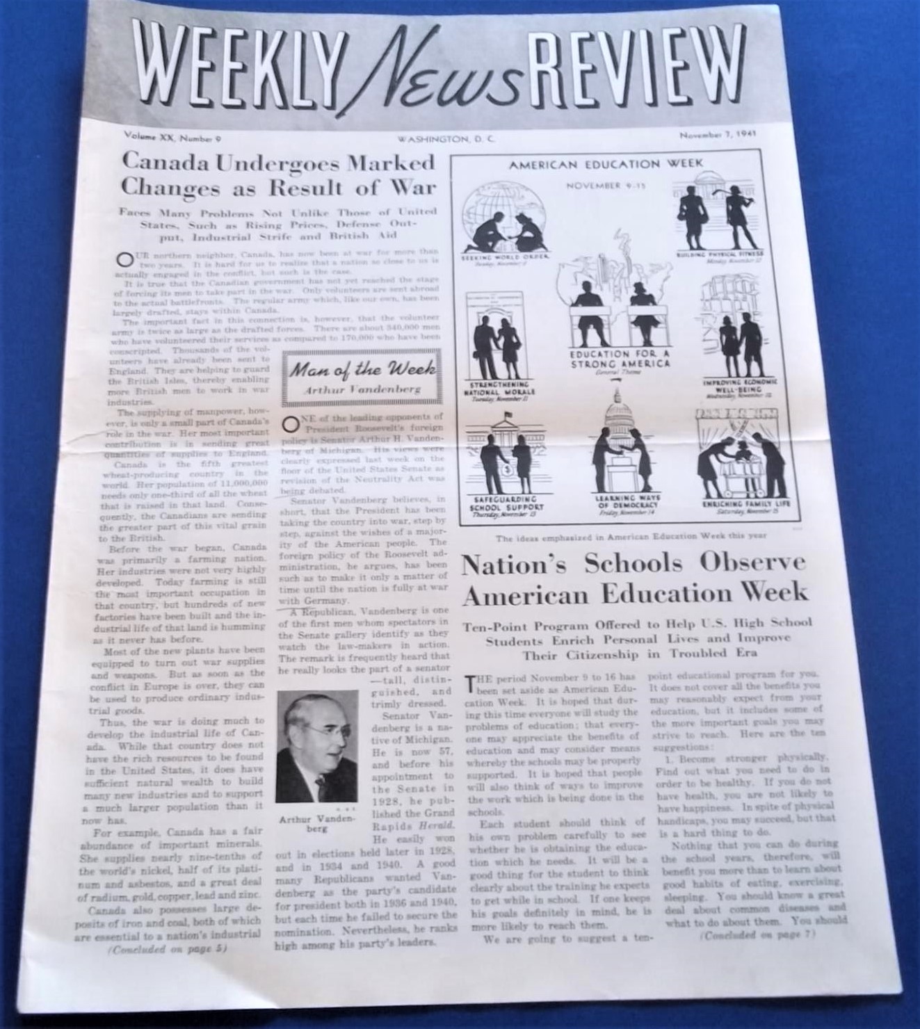 Weekly News Review (November 7, 1941) Headline Articles: Canada ...