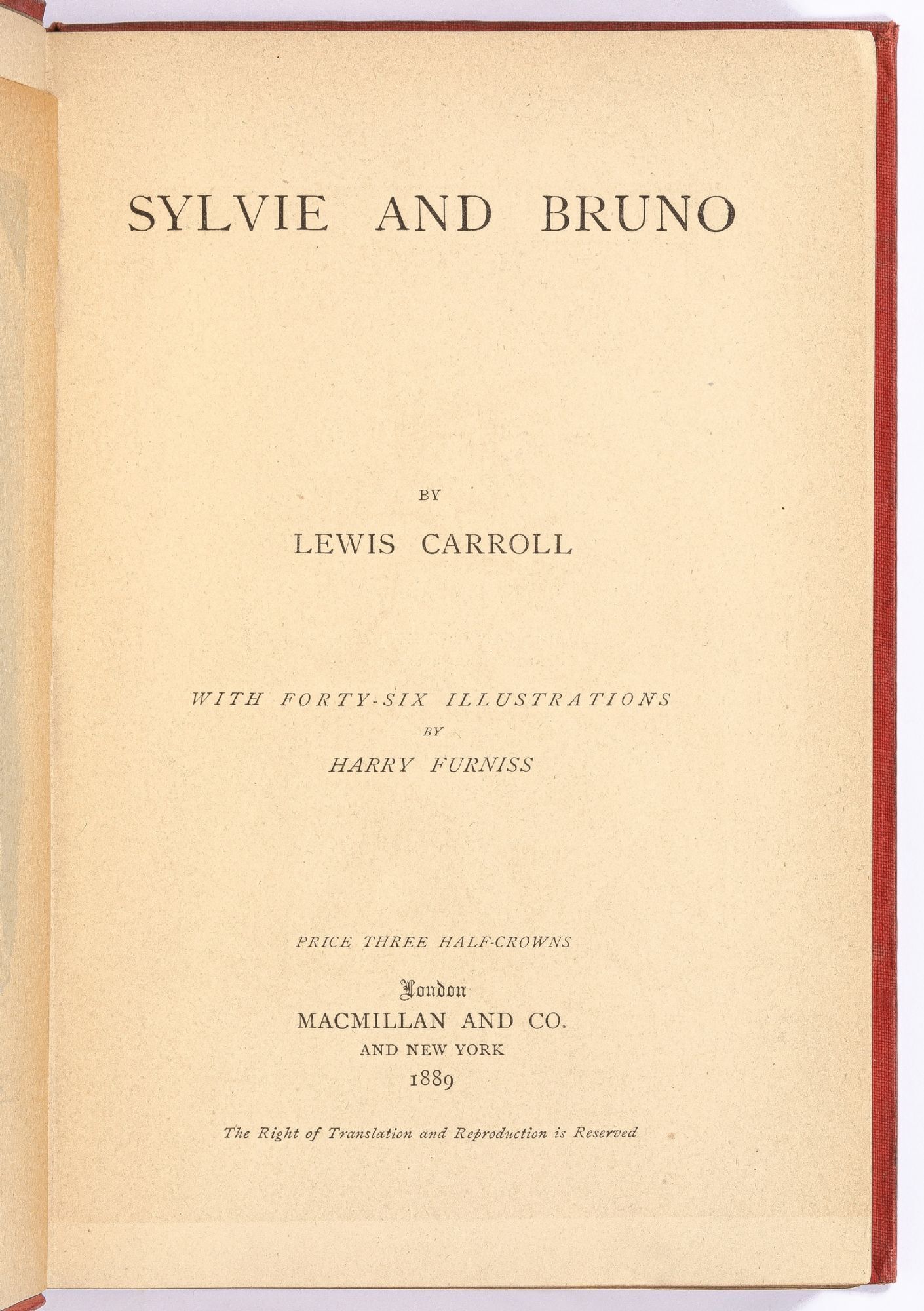 Sylvie and Bruno / Sylvie and Bruno Concluded by CARROLL, Lewis: Very ...
