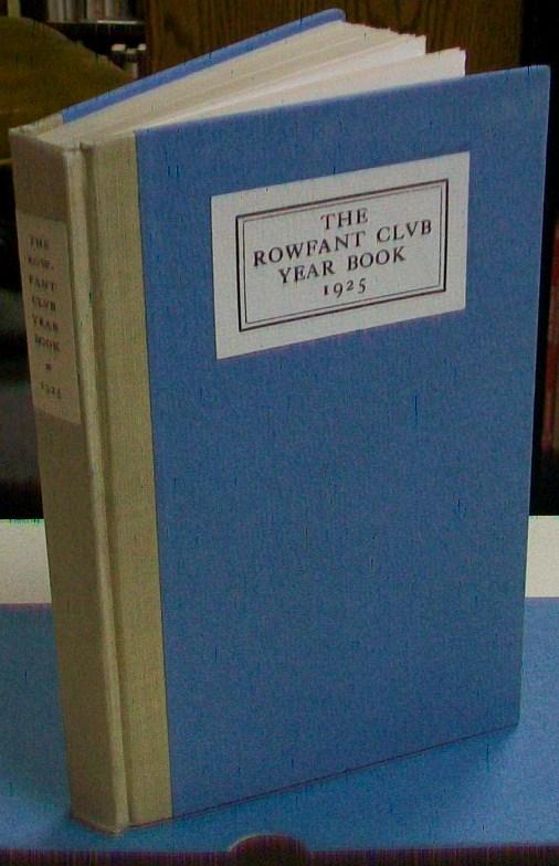 The Rowfant Club Year Book 1925 by Strong, George Franklin (president ...