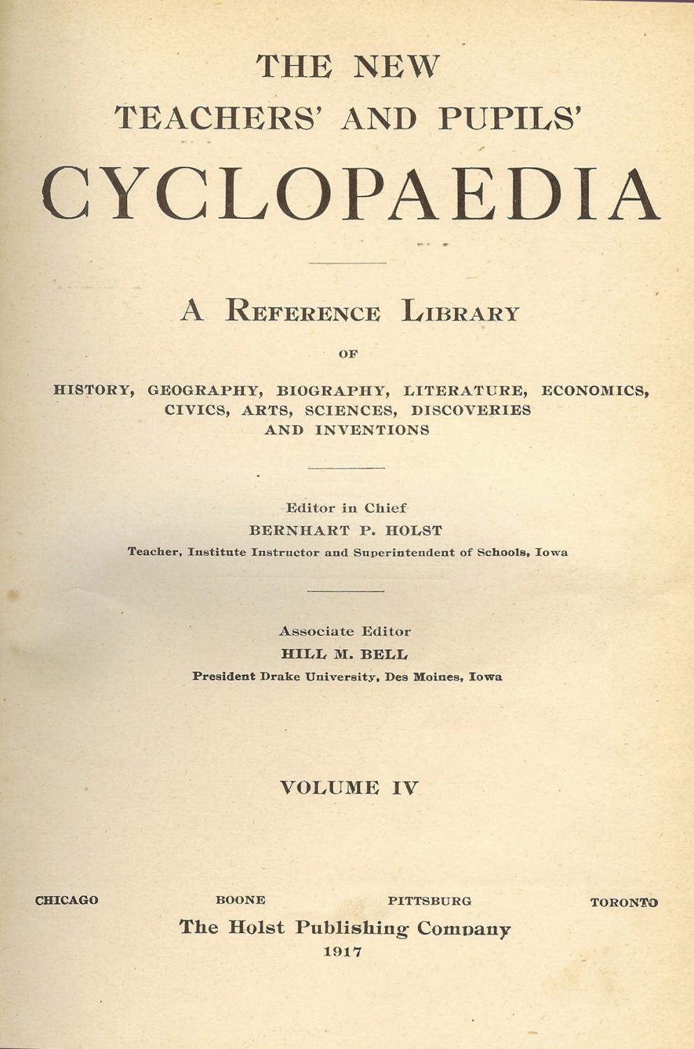 The New Teachers' and Pupils' Cyclopaedia : A Reference Library Volume ...