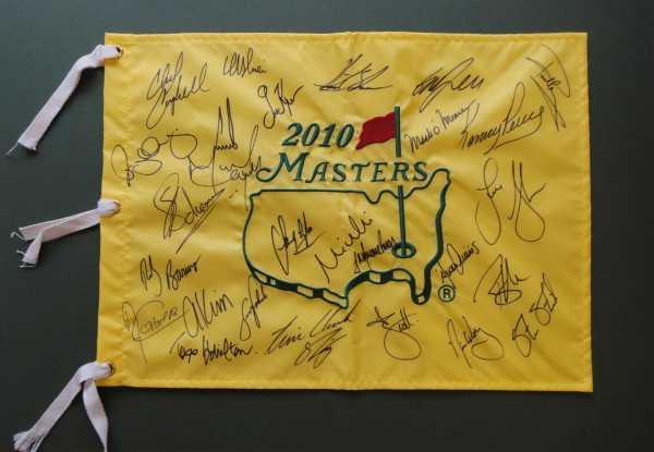 Augusta, U.S., Masters, Hand Signed, 2010, Flag, 28 signatures, Major ...