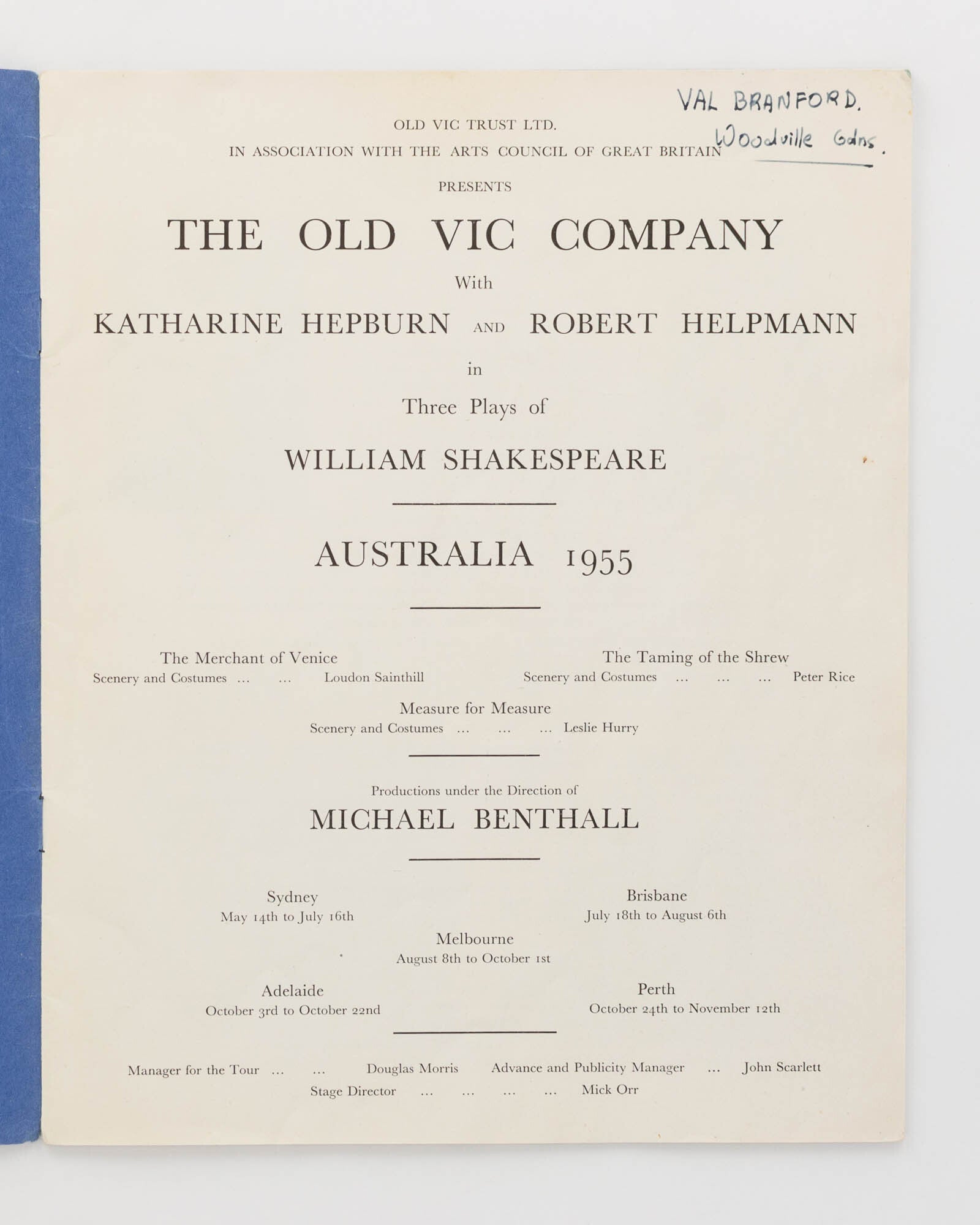 Michael Benthall Robert Helpmann