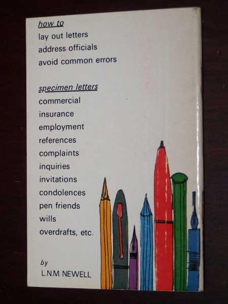 Instant Letter Writing by Newell, L.N.M.: Very Good Soft Cover (1968 ...