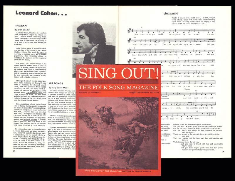 "Suzanne" in: SING OUT. The Folk Song Magazine by Cohen, Leonard: Soft ...