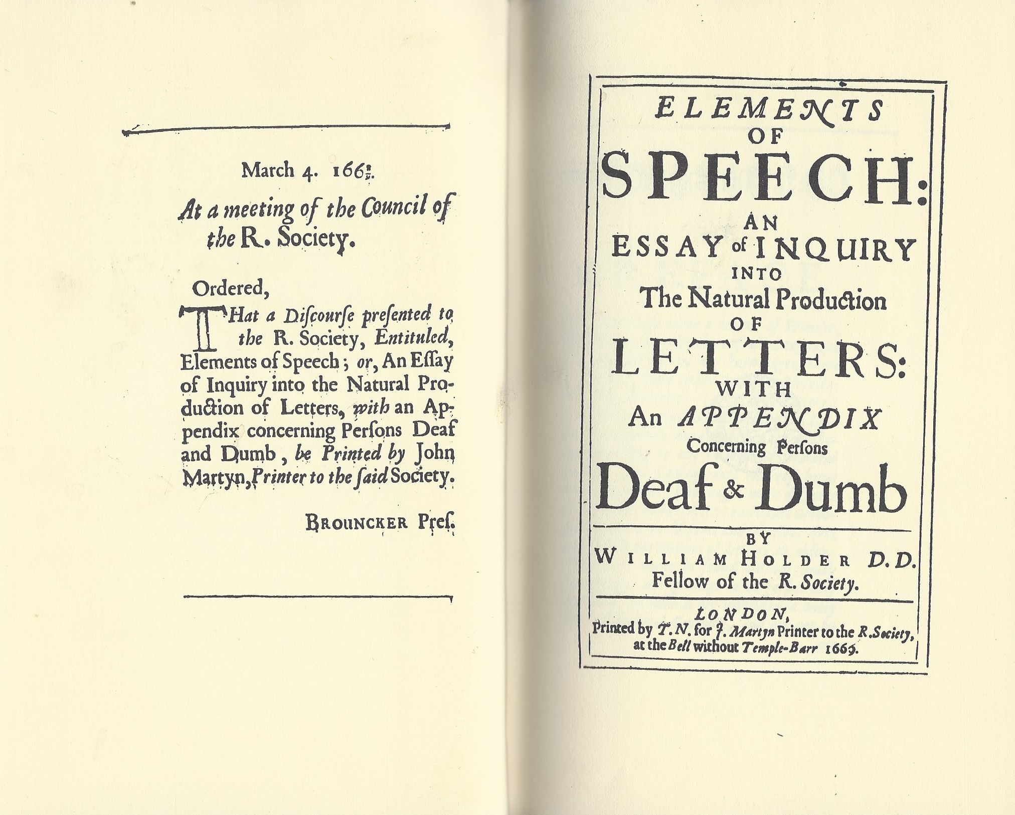 Elements Of Speech Etc A Facsimile Of The Edition Of 1669 Par Holder