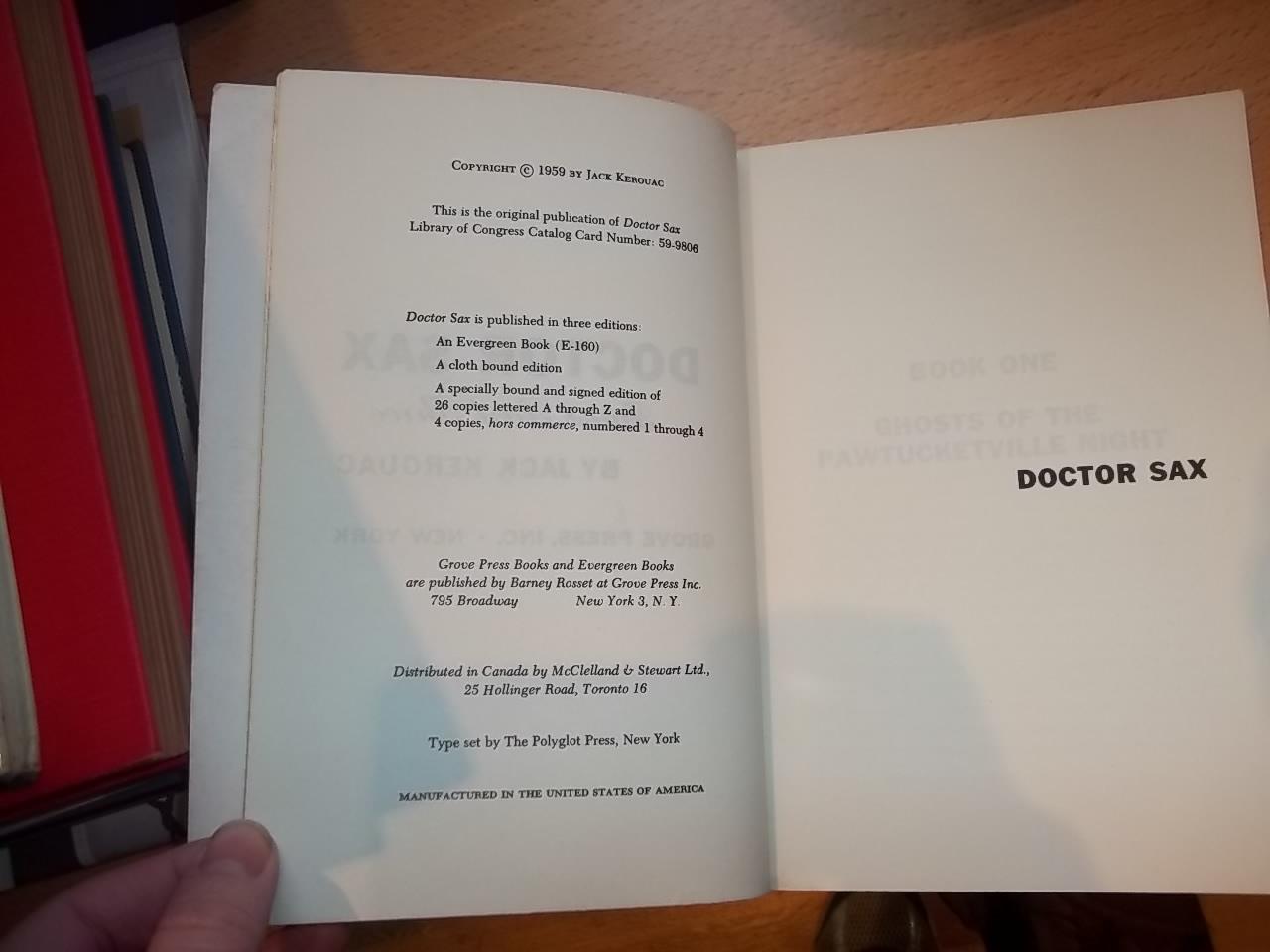 Doctor Sax by Kerouac, Jack: Good Soft cover (1959) 1st Edition ...