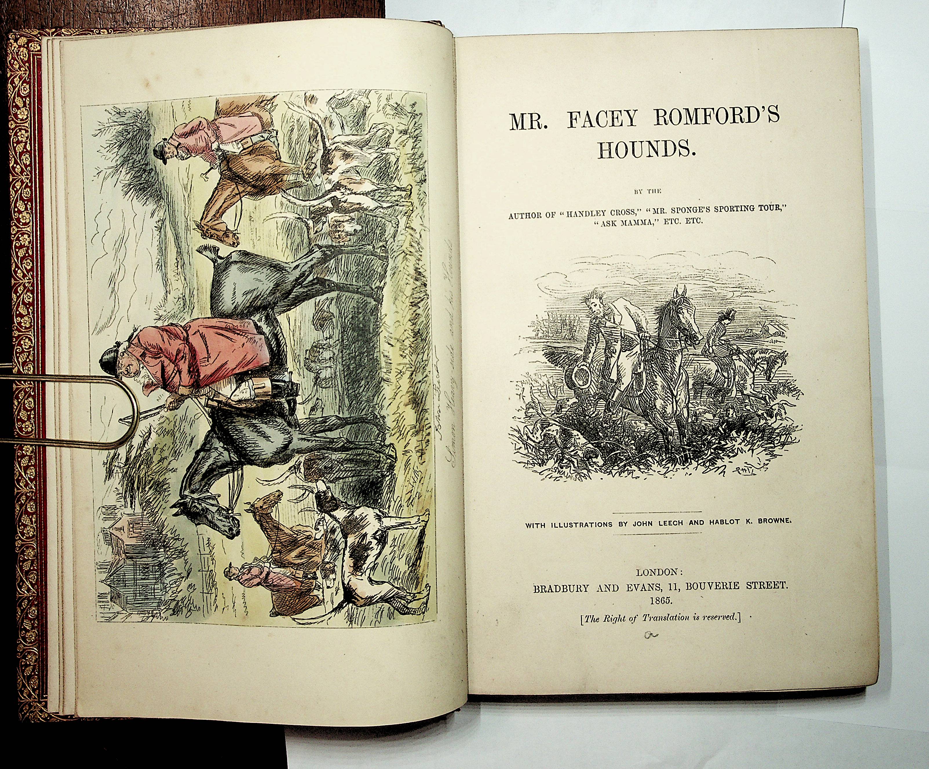 MR FACEY ROMFORD'S HOUNDS (1st illus ed) by Surtees, Robert S 12b ...