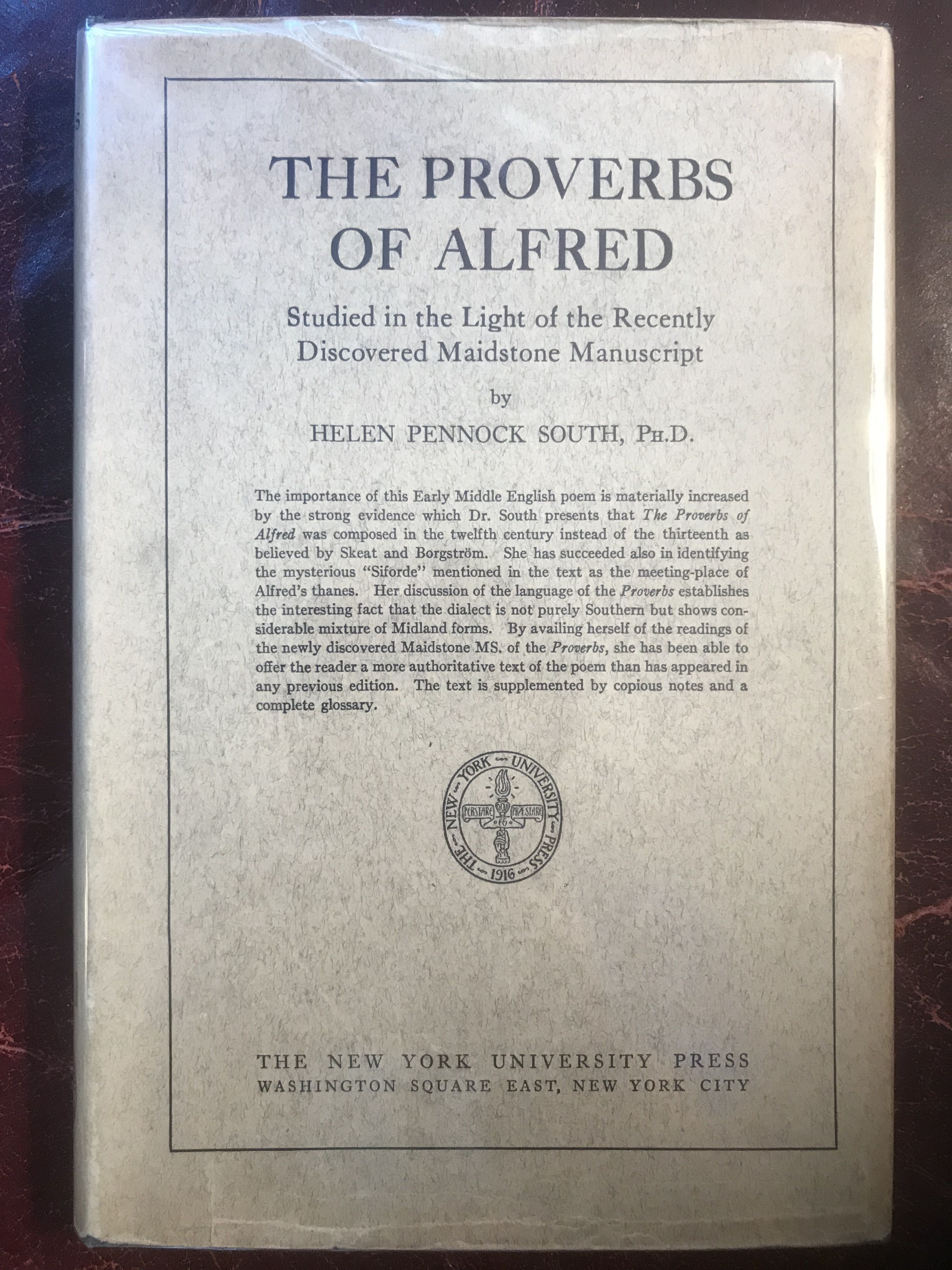 The Proverbs Of Alfred Studied In The Light Of The Recently Discovered ...
