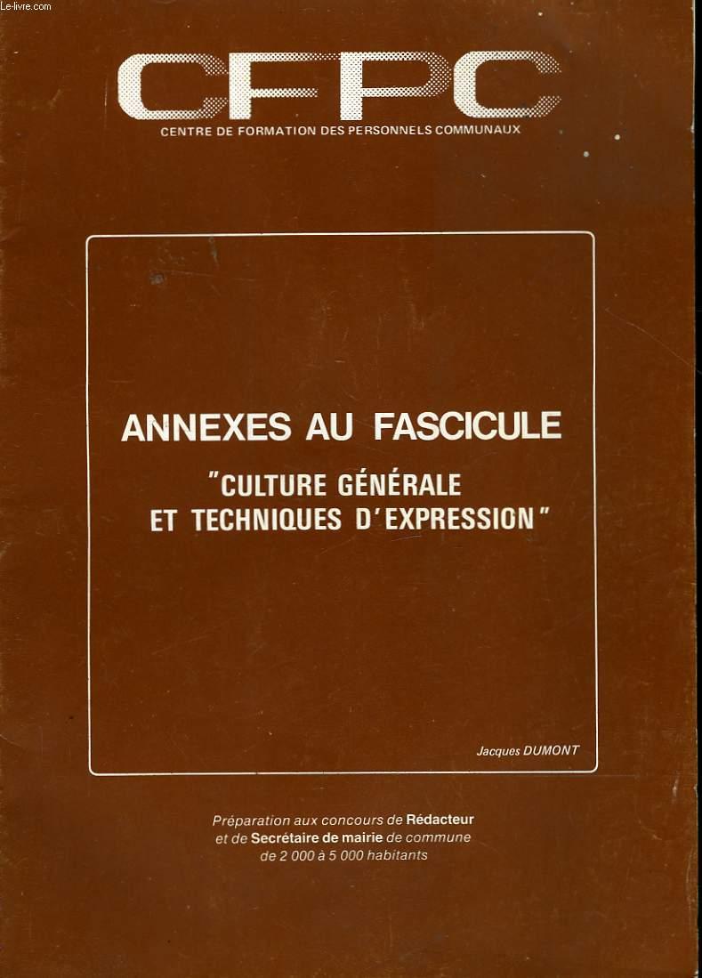 ANNEXES AU FASCICULE PREPARATION AU CONCOURS DE SECRETAIRE DE MAIRIE ...