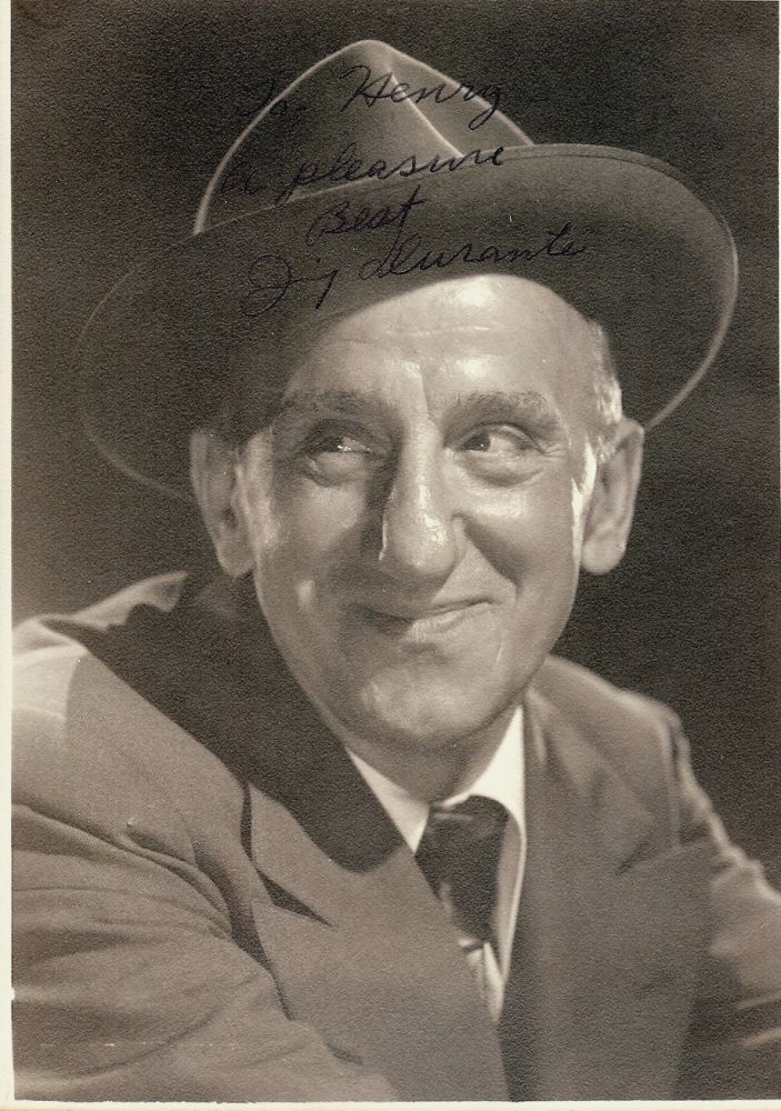 Signed Photograph by DURANTE, Jimmy: Signed by Author(s) | Antic Hay Books