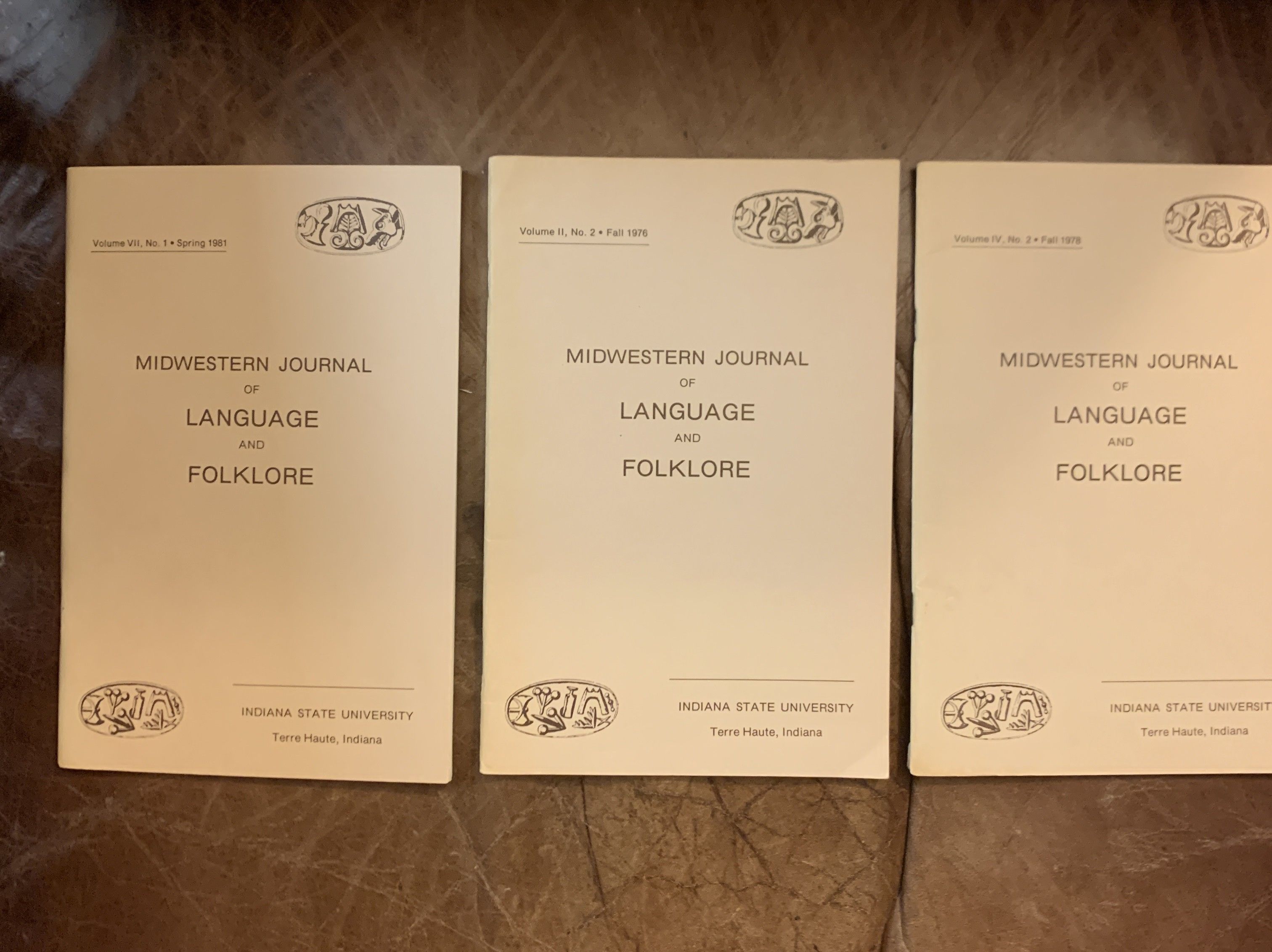 Midwestern Journal of Language And Folklore Volume II, No. 2. Fall 1976 ...