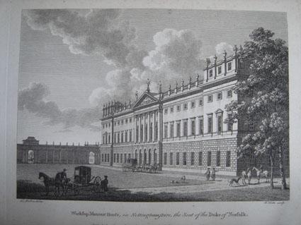 Original Antique Engraving Illustrating Worksop Manor House in ...