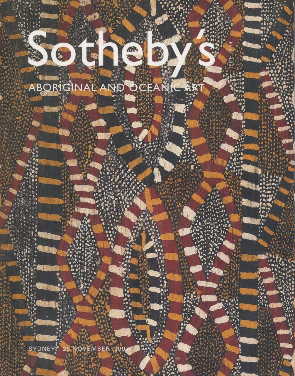 Aboriginal and Oceanic Art. by Sotheby's Australia: soft cover (2007 ...