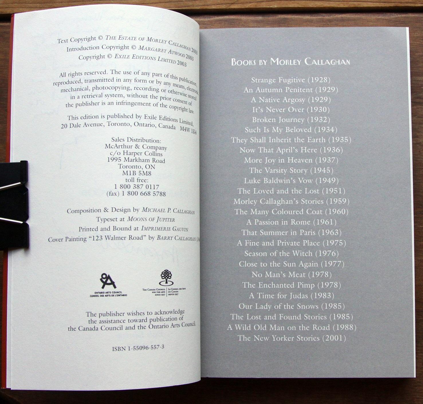 The Complete Stories Vol. 4 by Callaghan, Morley: Barry Callaghan (Ed ...