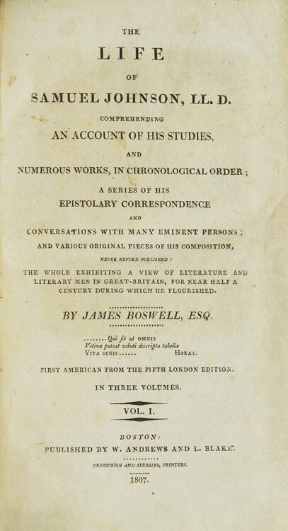 The Life of Samuel Johnson LL. D. Comprehending an Account of his Studies and Numerous Works, in ...