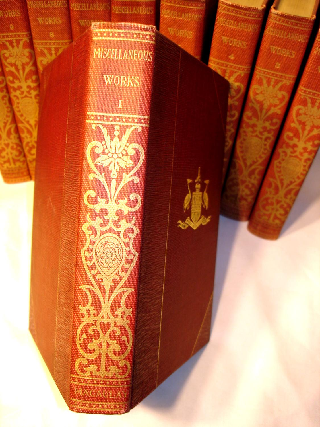 The Miscellaneous Works of Lord Macaulay, 10 volume set by [Thomas ...