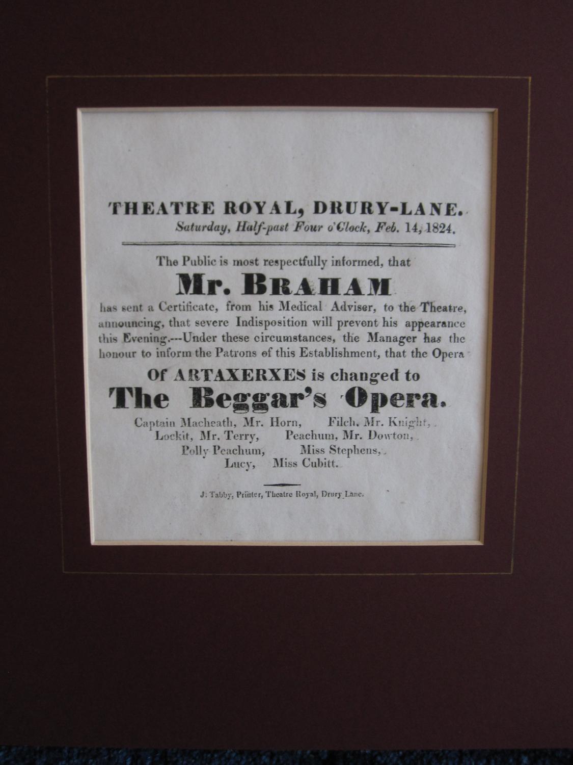 John Braham: Very Good No Binding (1824) | Meir Turner