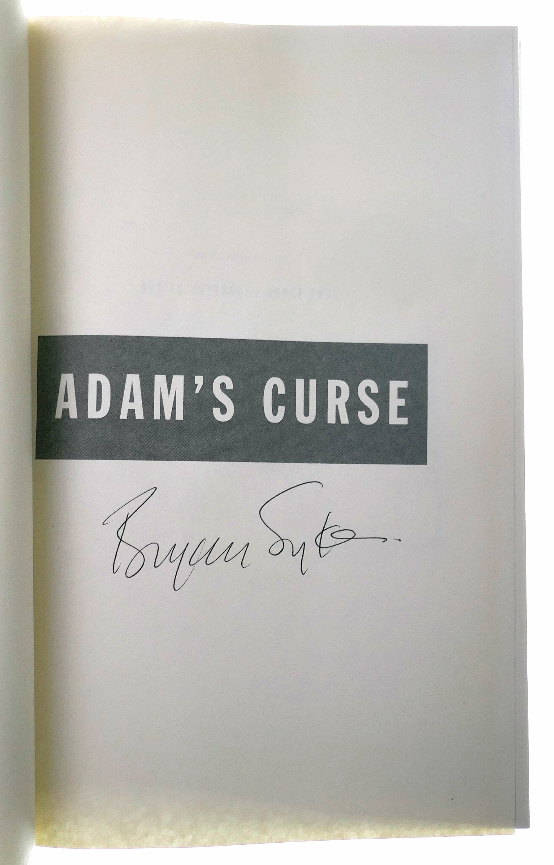 Adam's Curse: A Future Without Men by Sykes, Bryan: Very Good ...