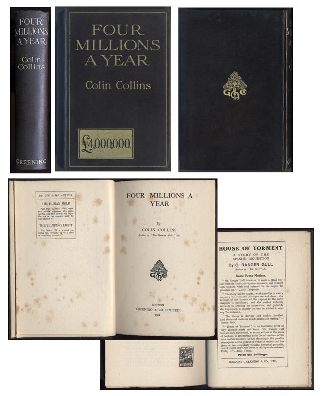 FOUR MILLIONS A YEAR. by the author of "The Human Mole" by COLLINS ...