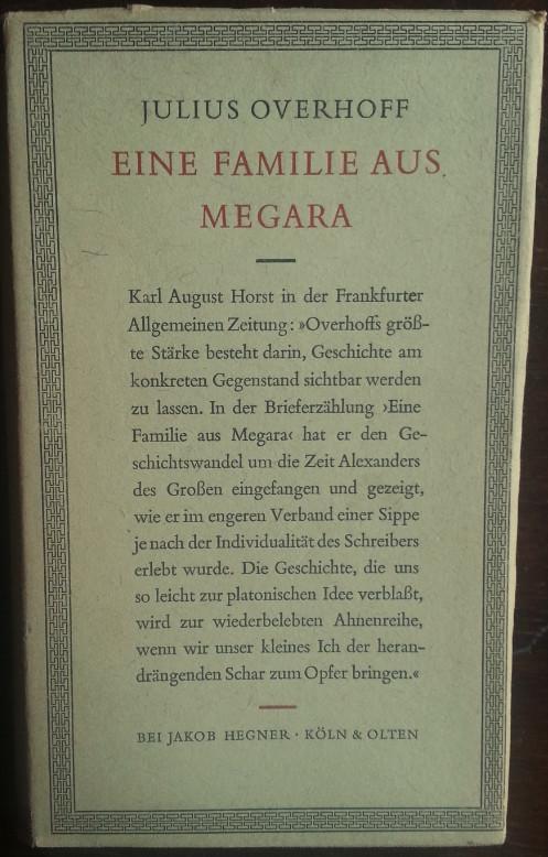 Eine Familie aus Megara. von Overhoff, Julius:: (1961) | buch-radel