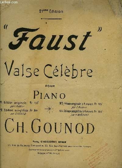 FAUST (VALSE CELEBRE) by GOUNOD Charles: (1943) Sheet Music | Le-Livre