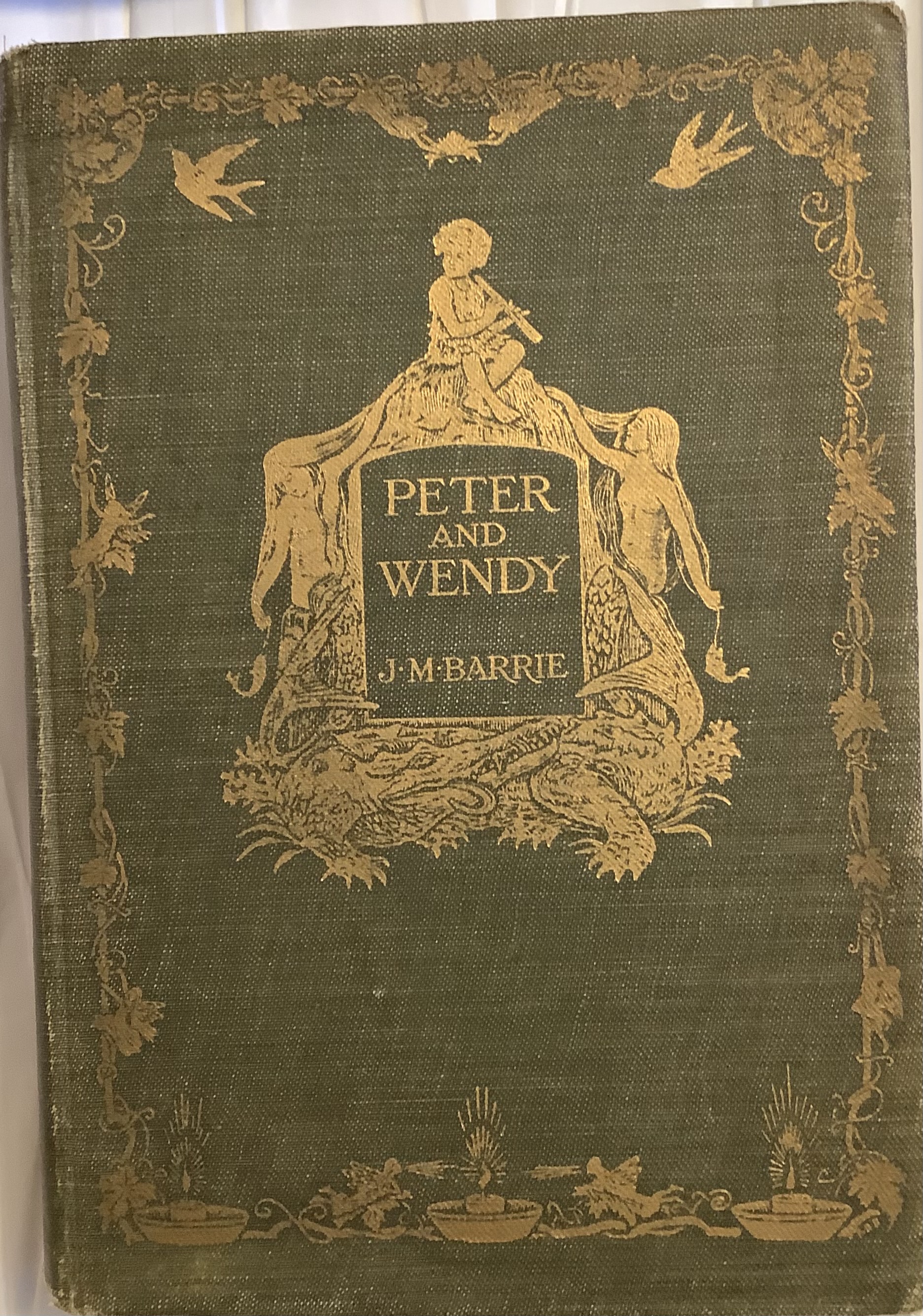 Peter and Wendy With 12 splendid pen and ink illustrations by F.D. Bedford. With tissue-guarded ...